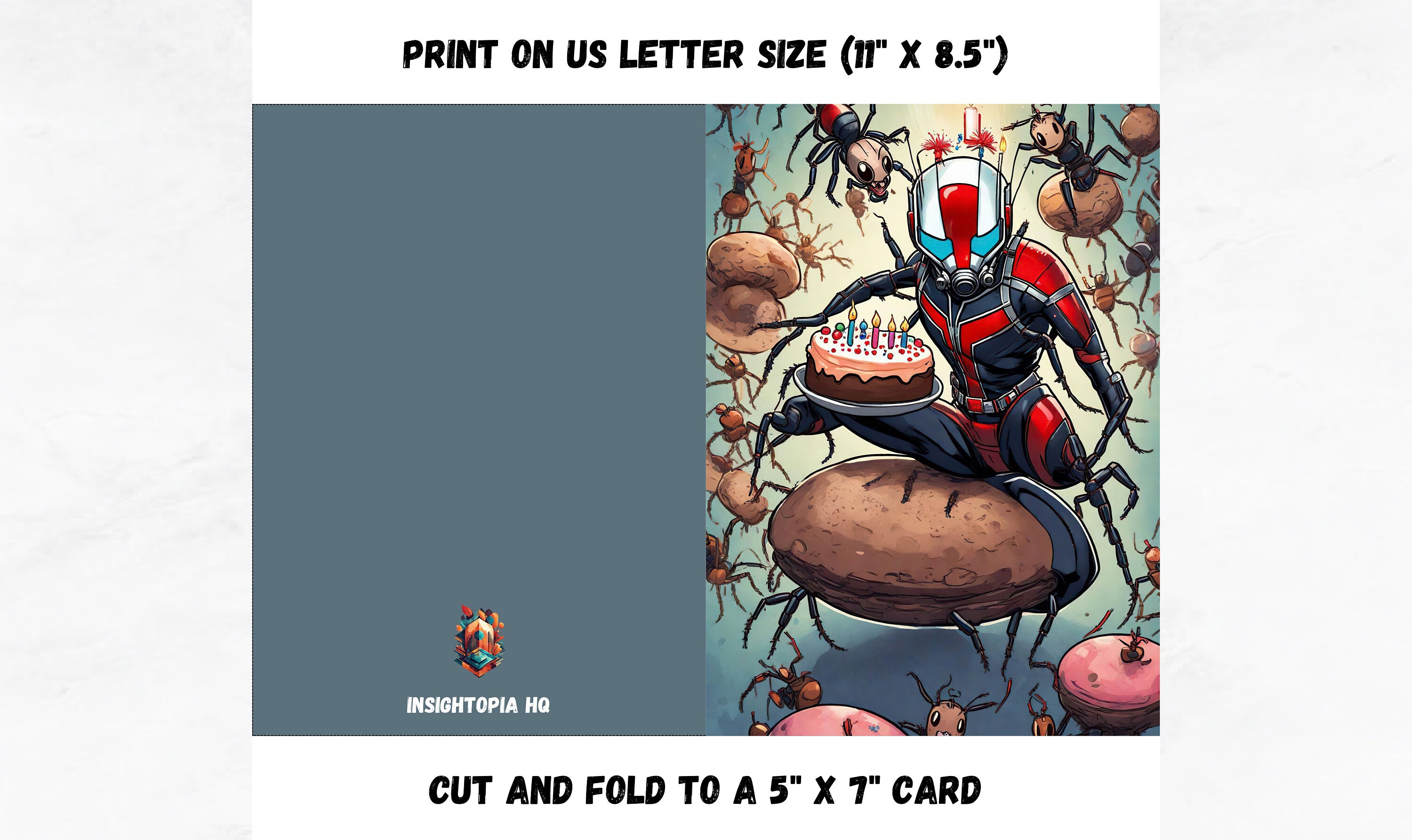 Marvel | Ant-man Birthday | Card | Instant Download | Friend Birthday ...