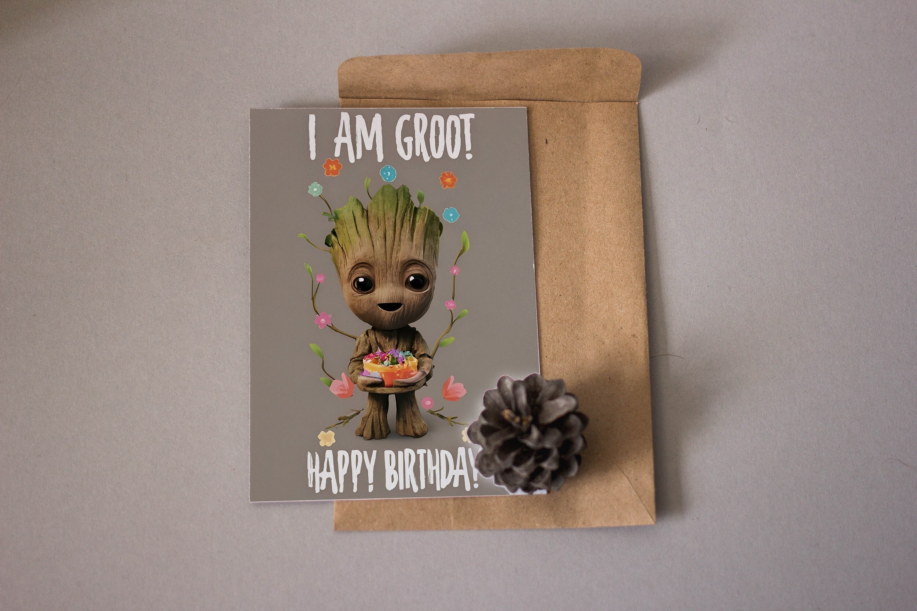Marvel Groot Birthday Card Instant Download Friend Birthday Card - Etsy