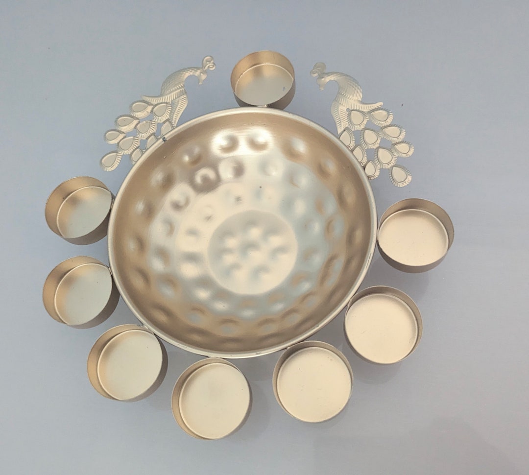 Decorative Metal Tray for Diyas , Housewarming ,return Gift, Gifting ...