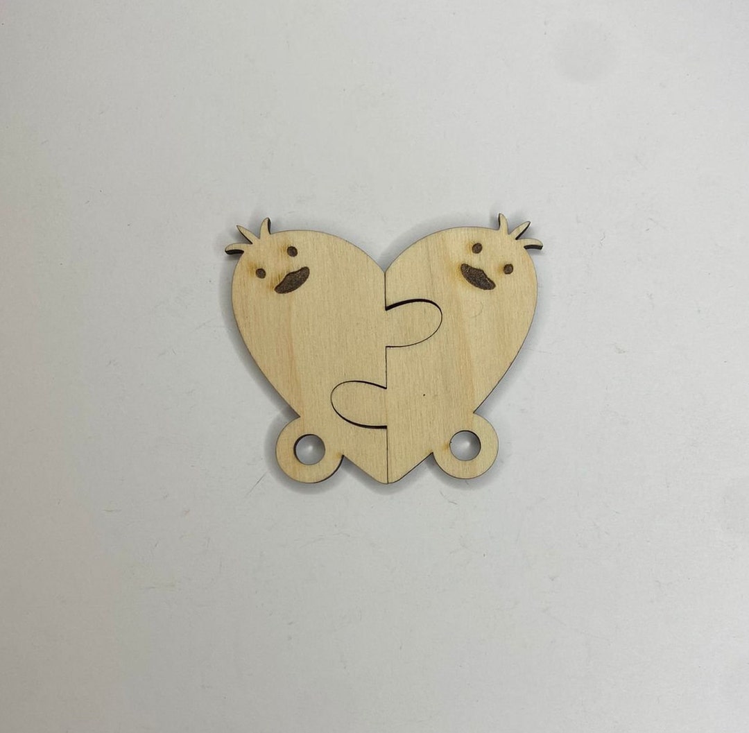 Duck Couple Keychains, Laser Cut Keychain, Wooden Gift, Linking Animal ...