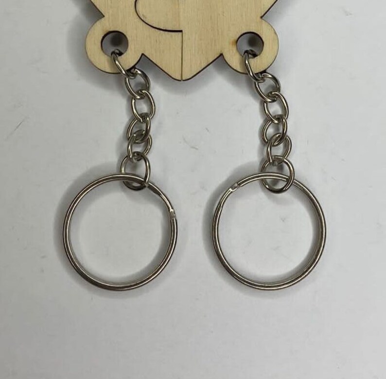 Tiger Couple Keychains, Laser Cut Keychain, Wooden Gift, Linking Animal ...