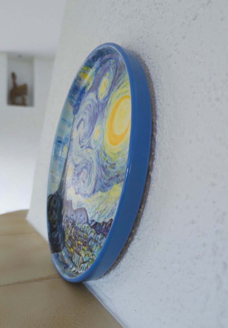 Vincent Van Gogh's the Starry Night Hand-painted Ceramic Plate ...