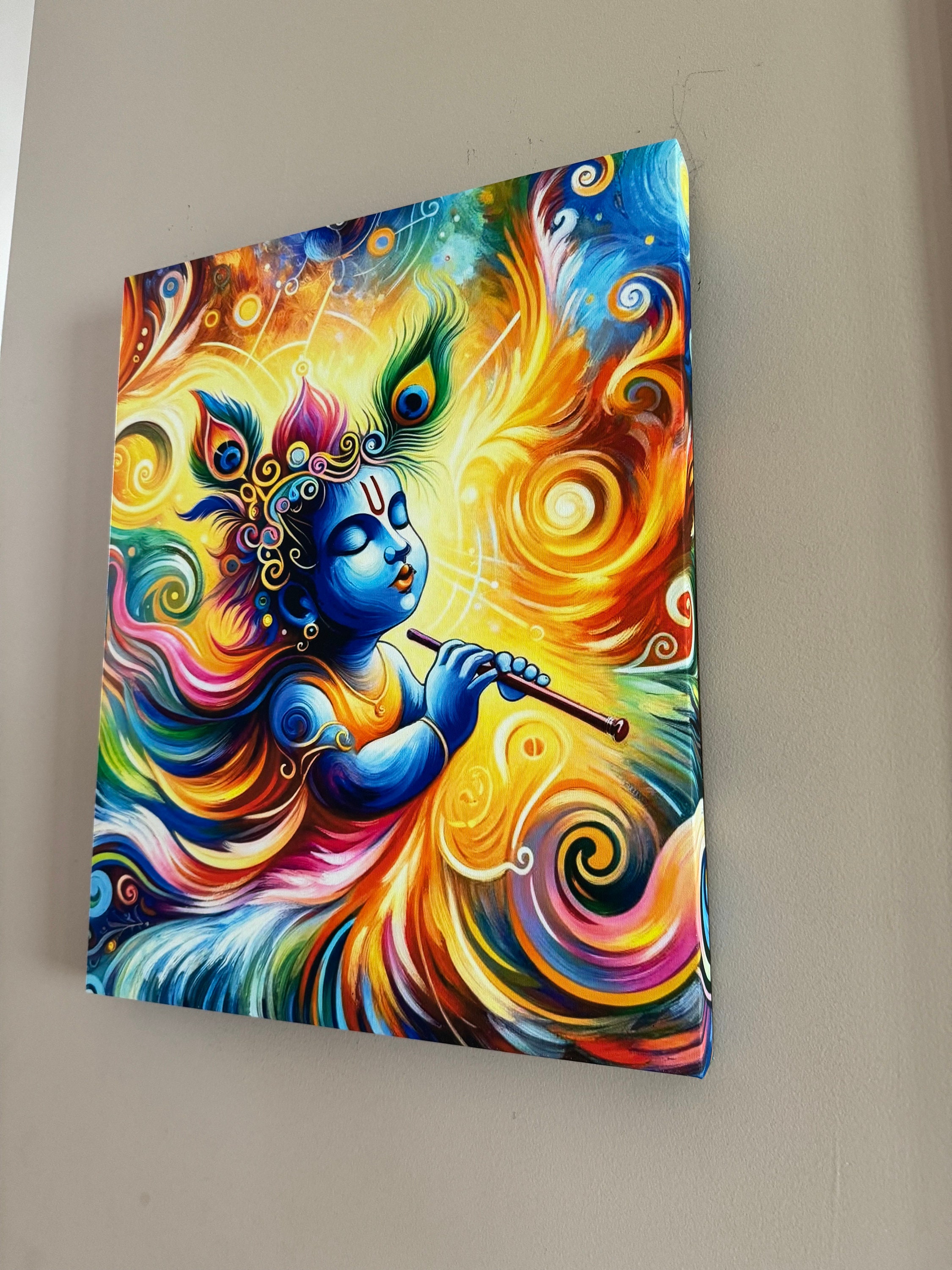 Lord Krishna Modern Portrait - Etsy