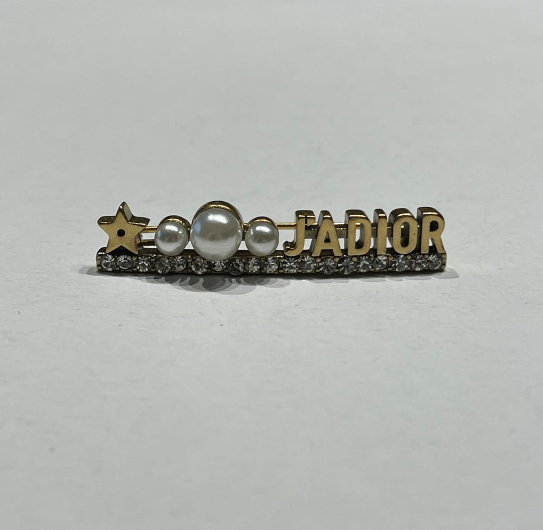 Exclusive Vintage Dior Brooch Gold With Stones and Pearl - Etsy