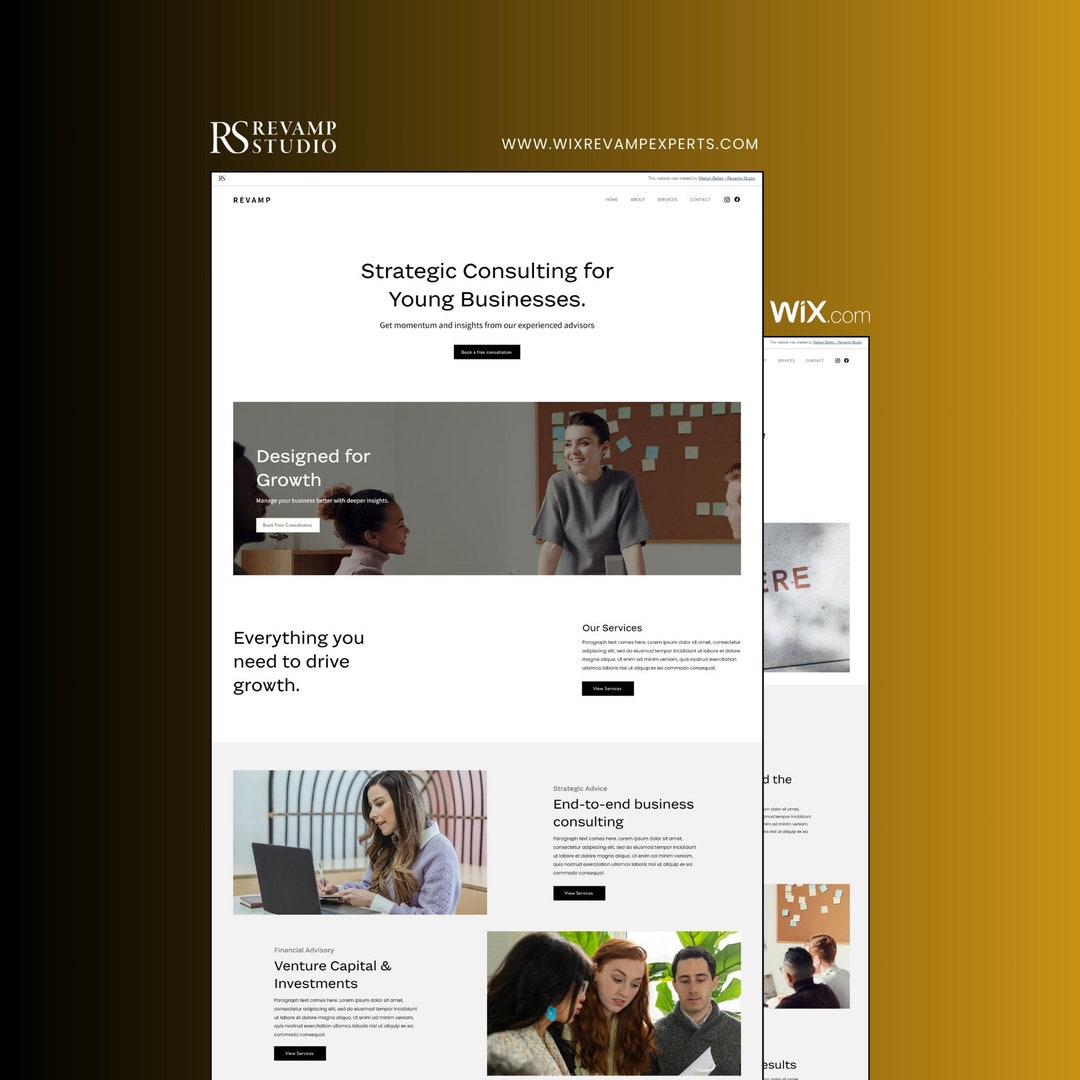 Wix Template - Corporate/consultant Website Premium Template - Etsy