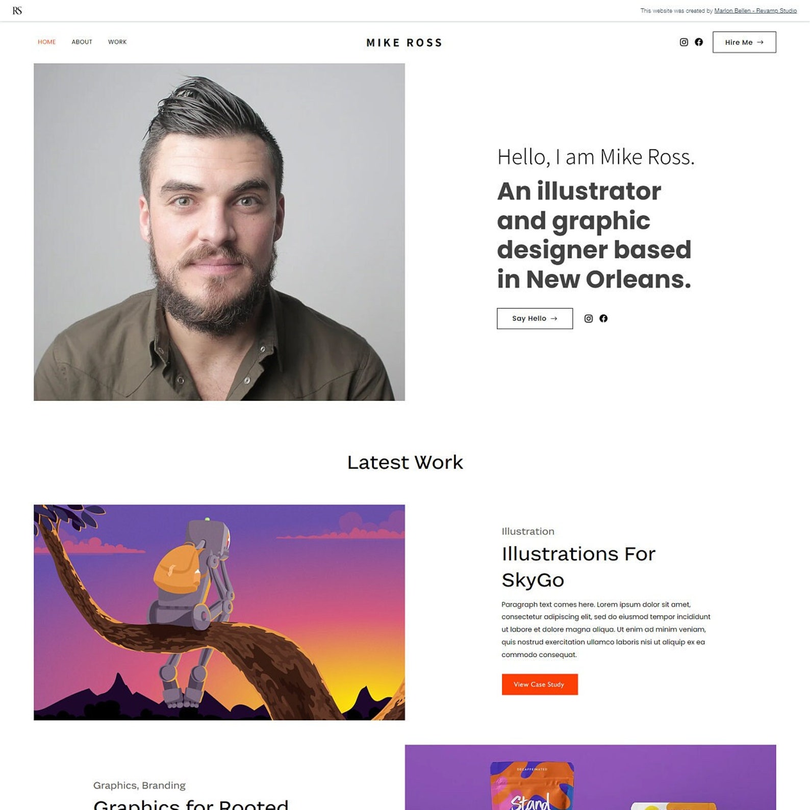 Wix Template - Designer/graphic Artist/multimedia Artist Portfolio ...