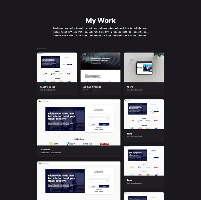 Wix Template - Web Developer/software Developer Portfolio Landing Page ...