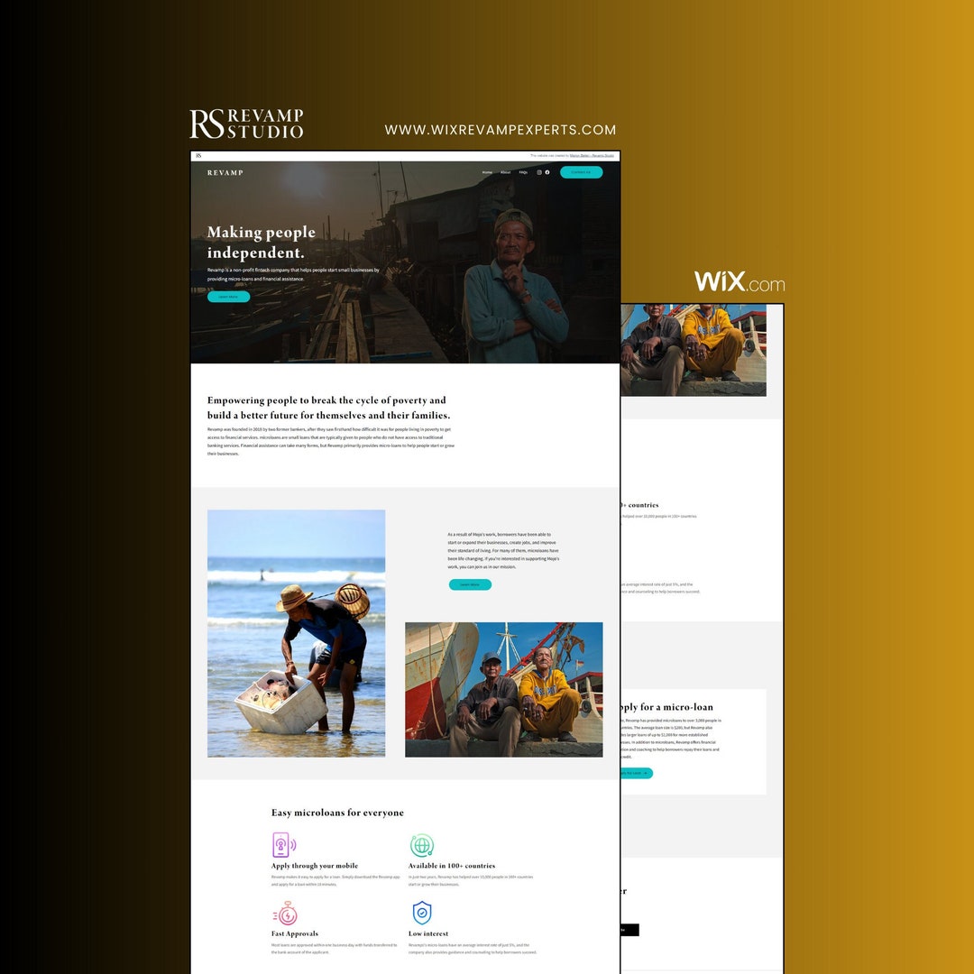 Wix Template - Non-profit/agency Website Premium Template - Etsy