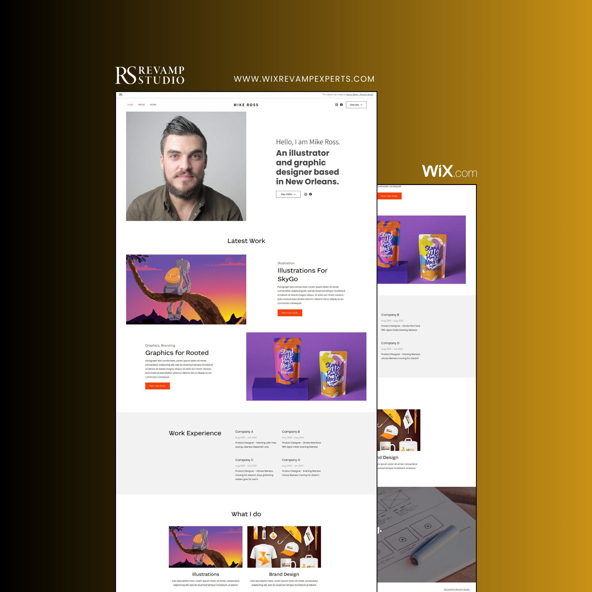 Wix Template - Designer/graphic Artist/multimedia Artist Portfolio ...