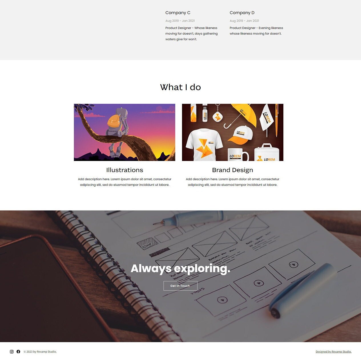 Wix Template - Designer/graphic Artist/multimedia Artist Portfolio ...