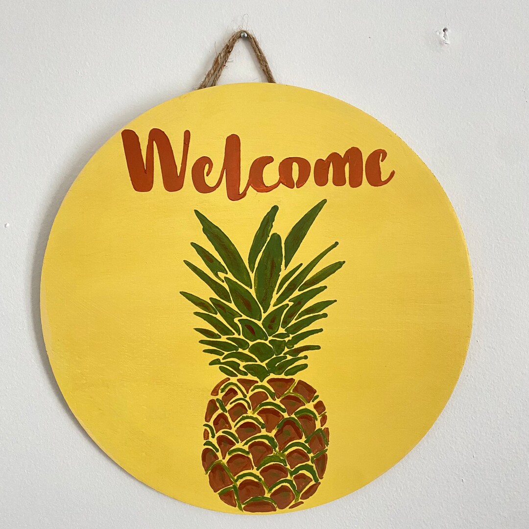 Welcome Sign Pineapple - Etsy