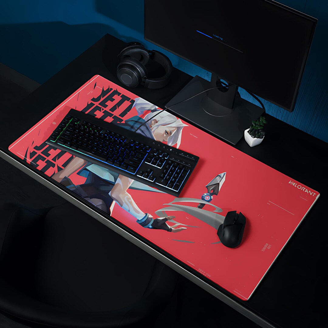 Jett XXL Gaming Mouse Pad , Jett Valorant Gamer Mouse Pad, Jett Desk ...
