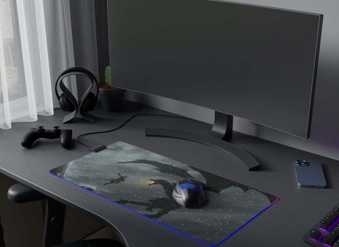 RGB the Elder Scrolls V Skyrim LED Mouse Pad , Different Sizes ...
