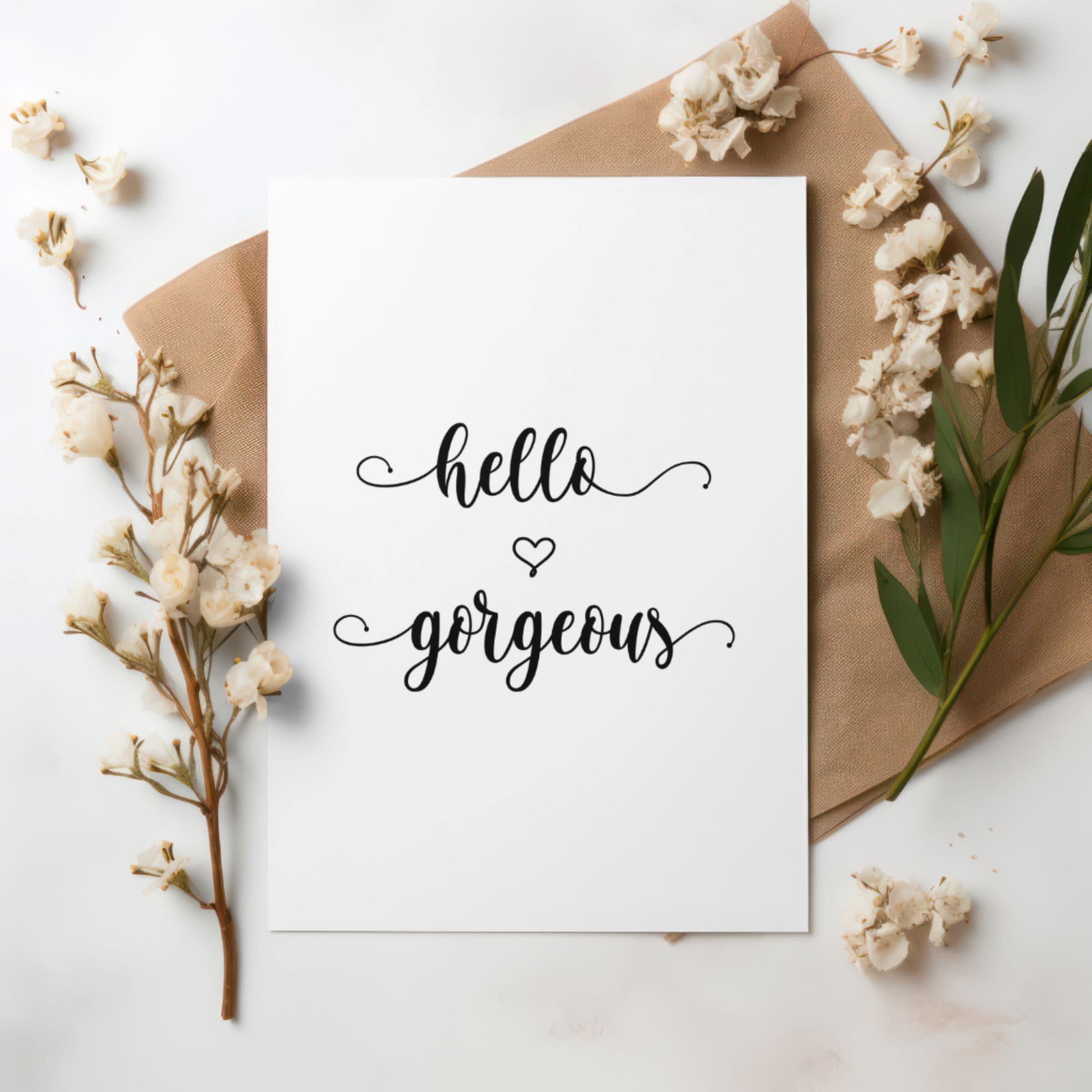 Hello Gorgeous Poster - Etsy
