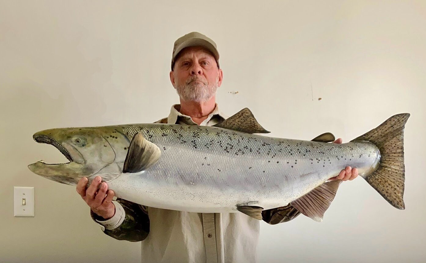 43 King Salmon, Hand Carved Artwork. - Etsy