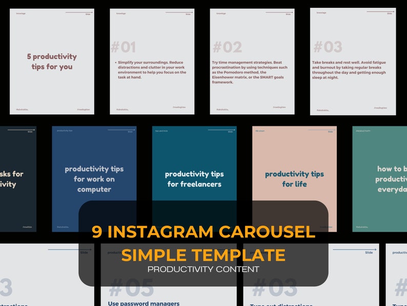 Instagram Carousel Template | Carousel Template Social Media ...