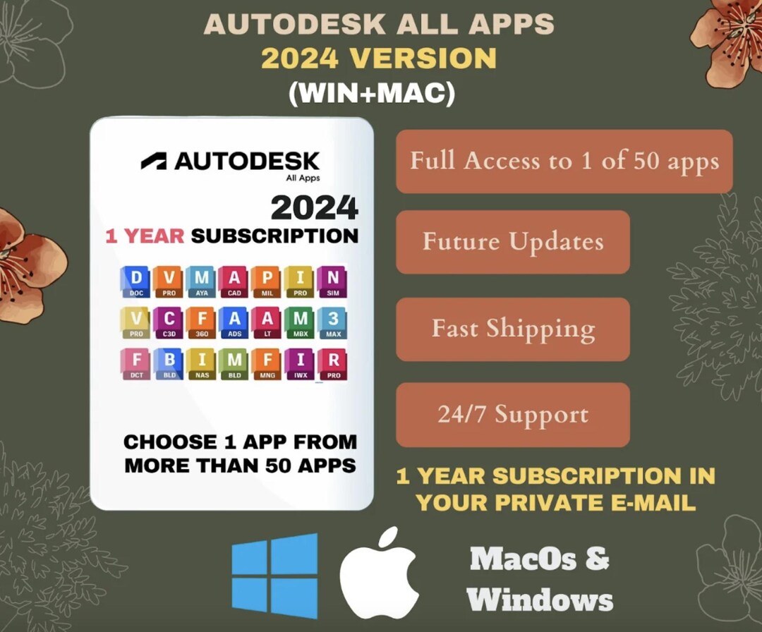 Autodesk All Apps 2024, 12 Months Activation - Etsy