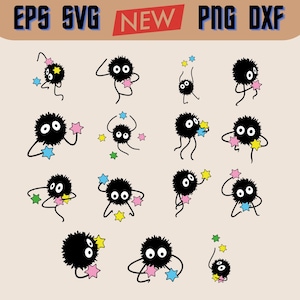 Soot Sprite Svg Bundle, ,instant Download,layered Files, Png, Eps ...