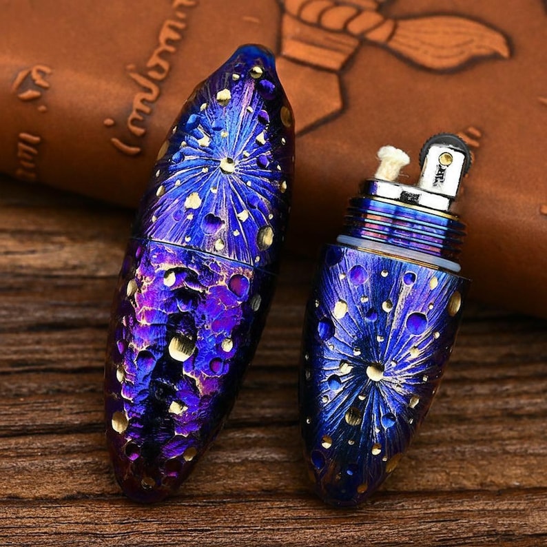 Artisan Titanium Trench Lighter, Celestial Nebula Capsule Mini Lighter ...