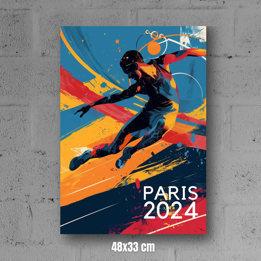 Affiche JO Paris 2024, Poster Jeux Olympiques, photo haute qualité 2024 ...