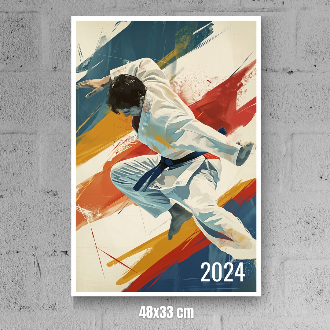 Olympic Games 2024 Poster, JUDO, JO Paris 2024, Sport Poster, High ...