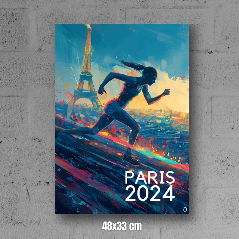 Affiche JO 2024, Poster Paris 2024, Affiche Jeux Olympiques, Haute ...