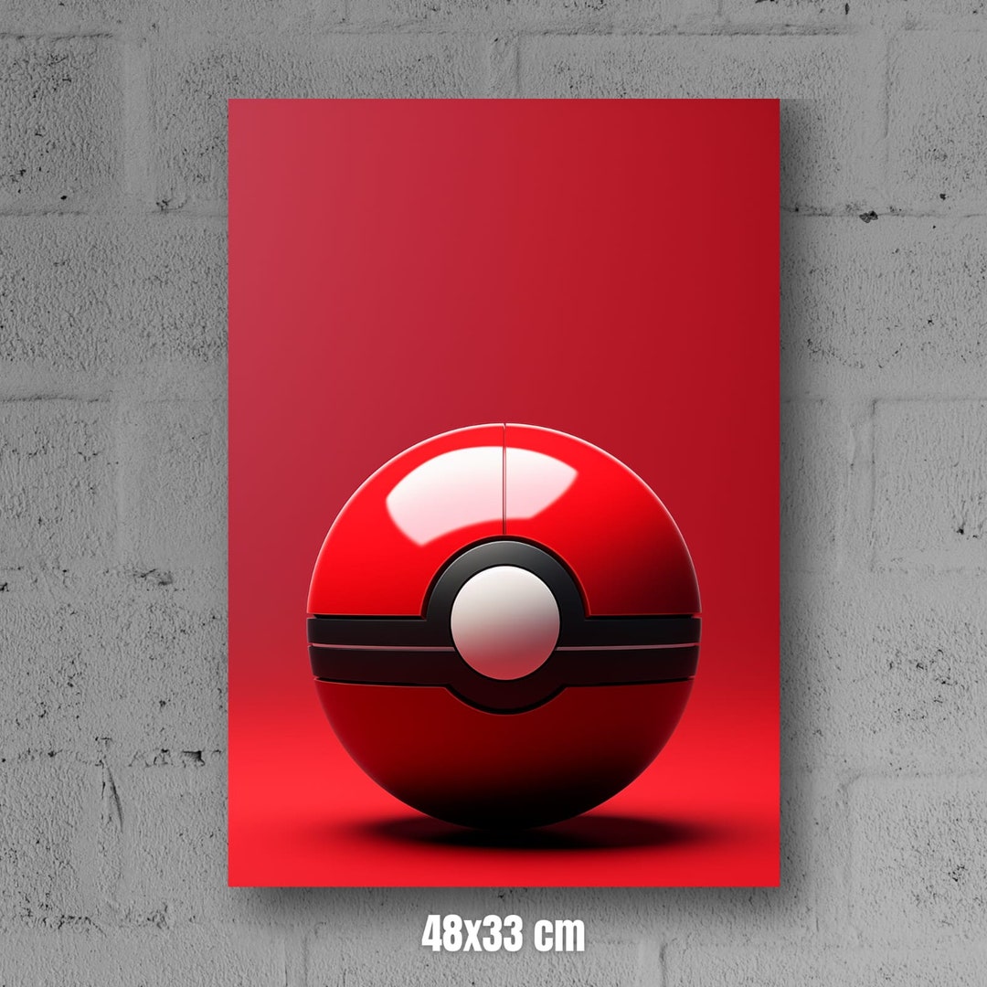 Pokeball Poster, Pokemon Inspiration Poster, High Photo Quality ...