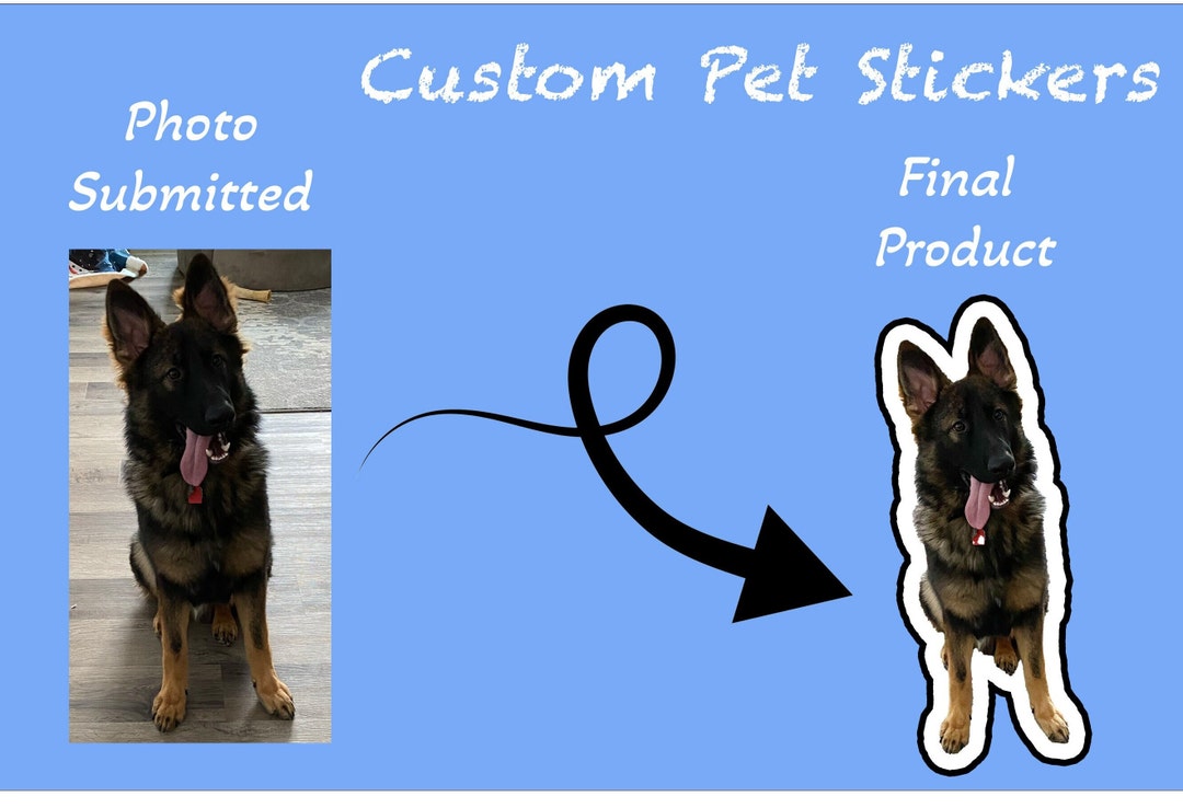 Custom Dog Stickers Personalized From Your Photo - Etsy