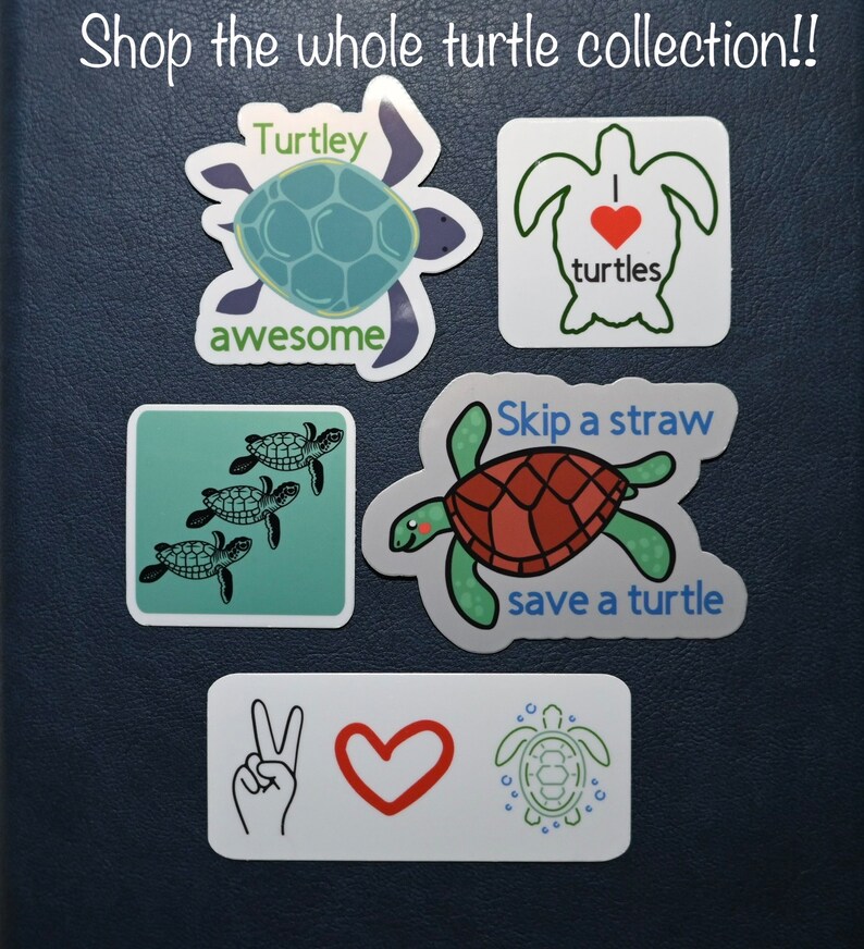 Turtle Waterproof Sticker Waterproof Vinyl Sticker Waterproof Water ...
