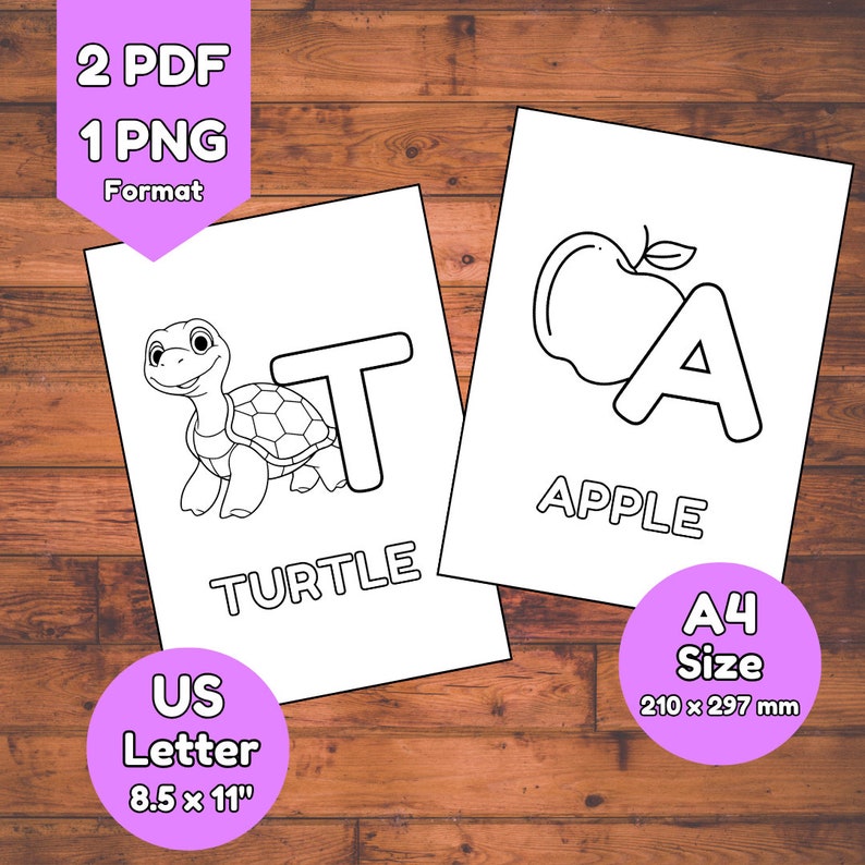 Alphabet Coloring Pages for Kids, Toddlers, Preschoolers, 26 Easy ...