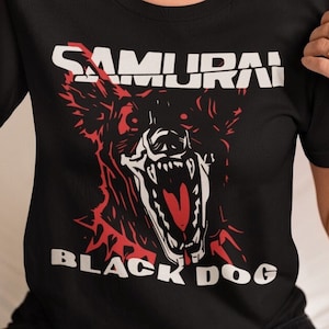 Unisex Black Dog Cyberpunk Samurai Never Fade Away Graphic T Unisex Black Dog Cyberpunk Samurai Never Fade Away Graphic T