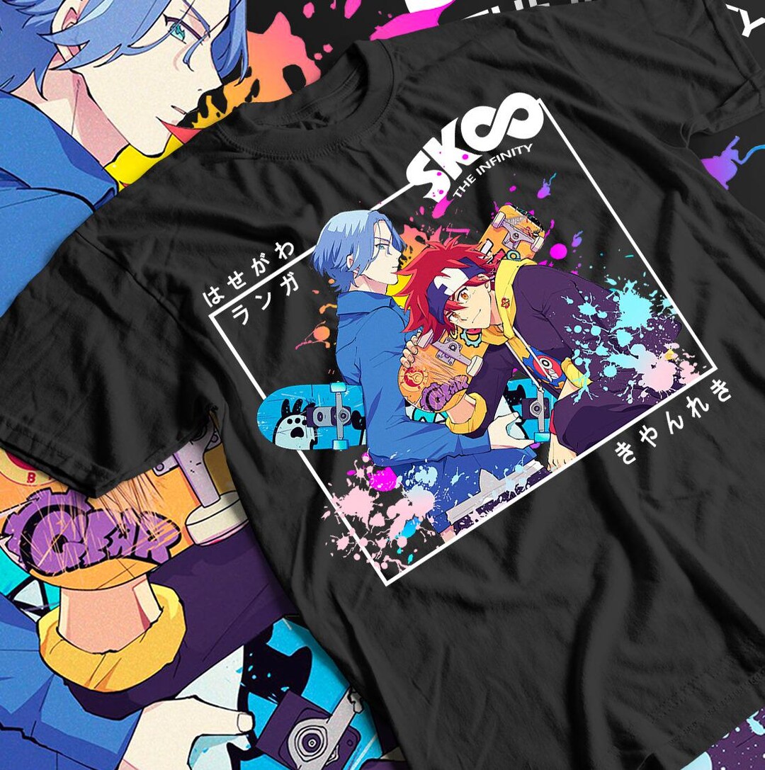 Sk8 the Infinity Langa and Reki Fist Bump T-shirt, Anime Skateboarding ...