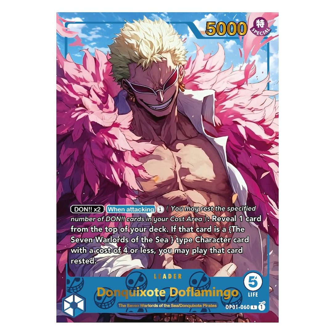 Donquixote Doflamingo Op01 – Leader Card – Custom One Piece Proxy ...
