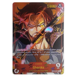 Shanks – Leader Card – Custom One Piece Proxy – Gold Foil – Series 2 - Etsy