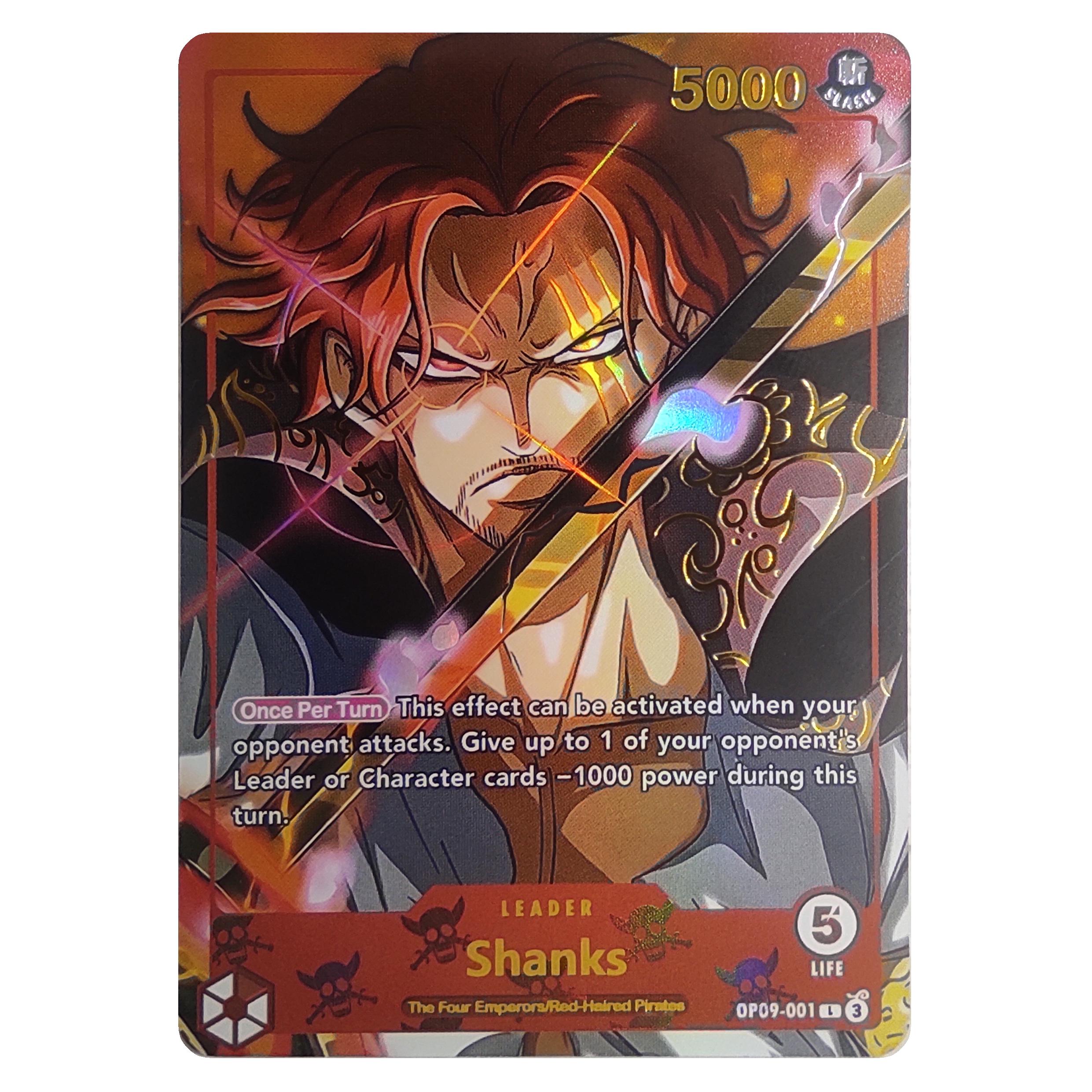 Shanks – Leader Card – Custom One Piece Proxy – Gold Foil – Series 2 - Etsy