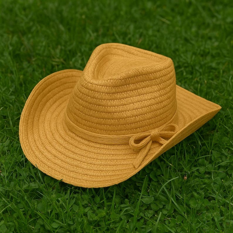 Crochet Cowboy Hat Pattern – Western-style Cloche in Raffia or Cotton ...