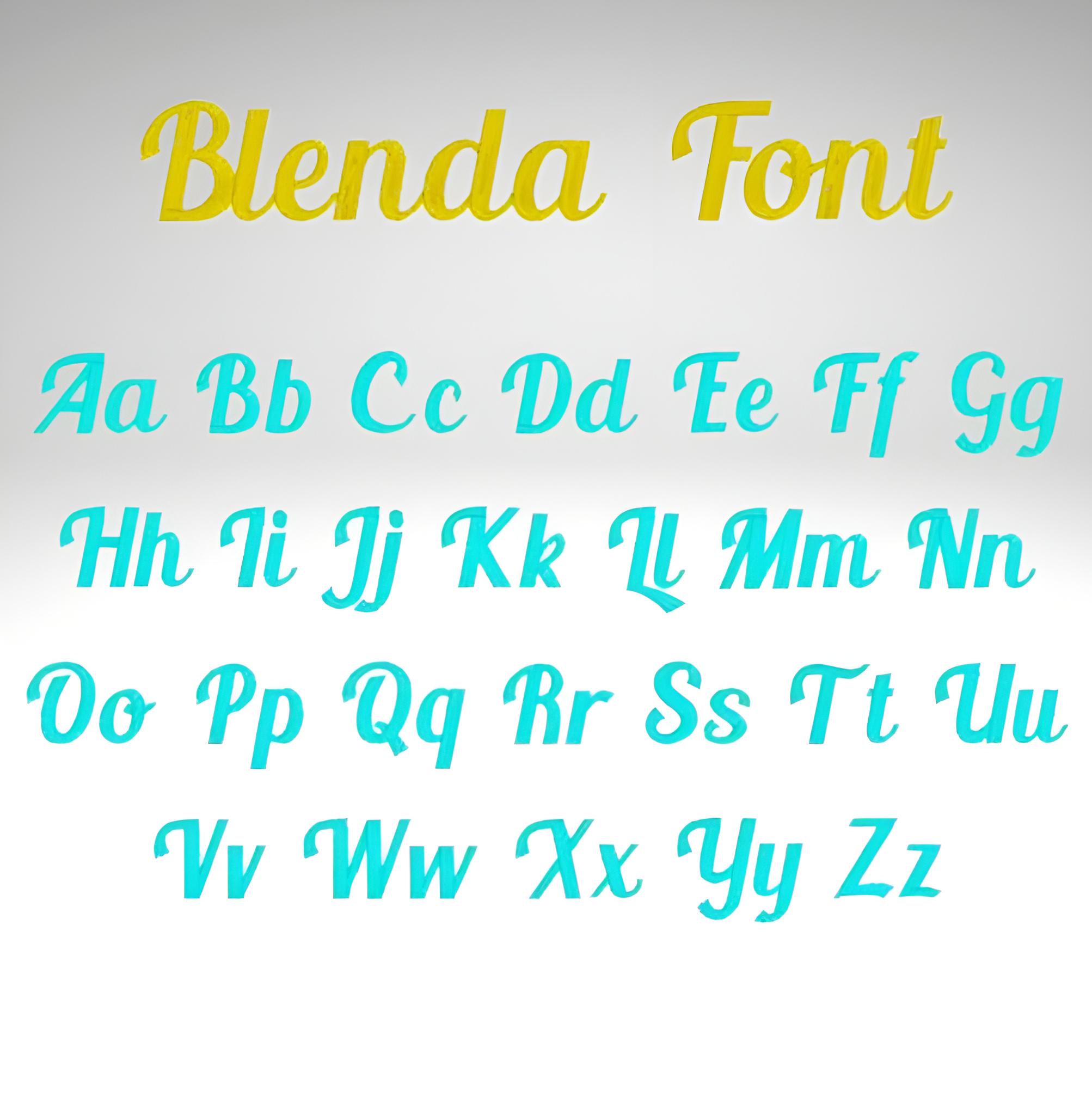 Blenda Script Embroidery Font – Elegant E Robust Script Font for ...