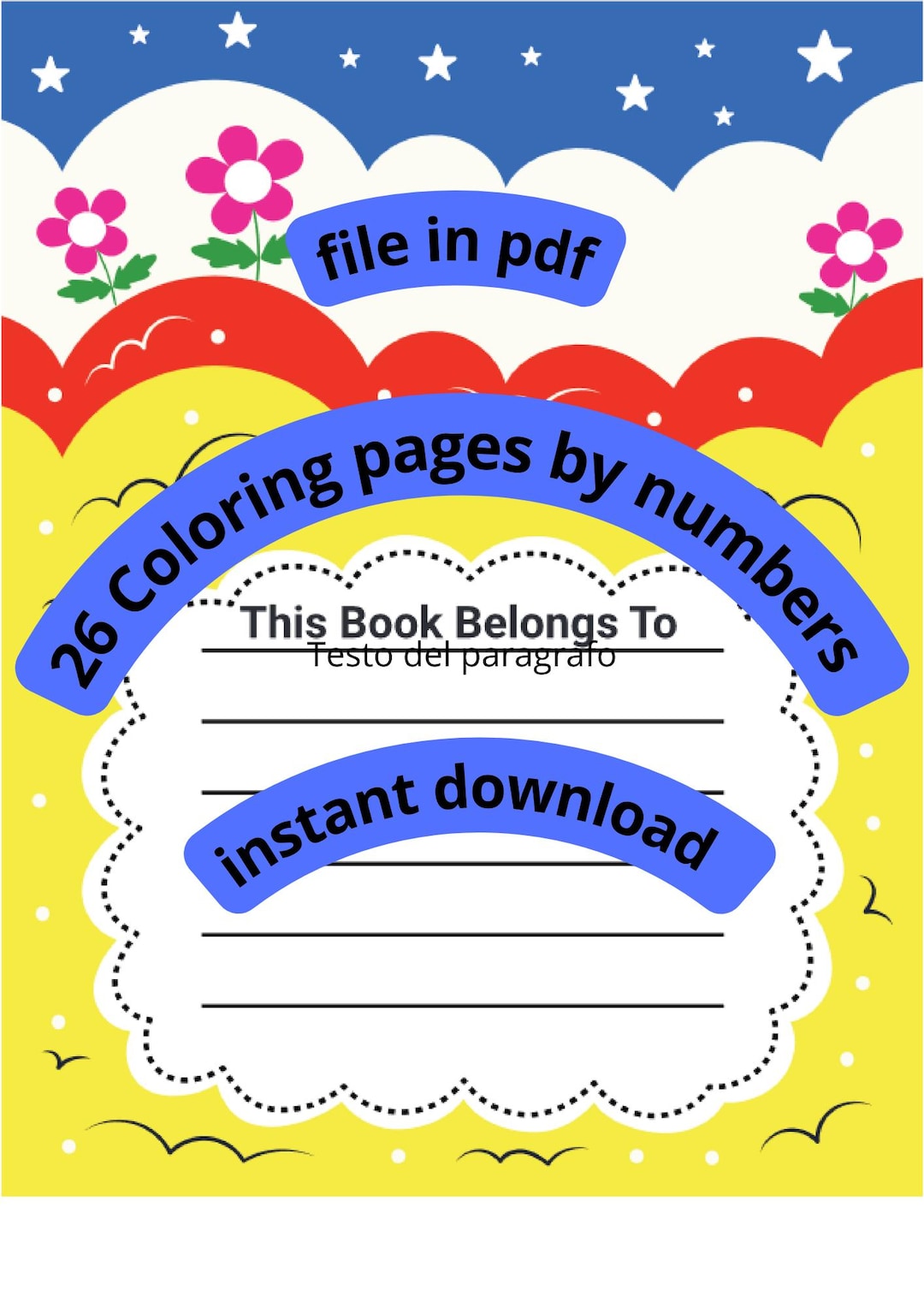 26 Coloring Pages by Numbers – PDF to Download - Instant Download - Etsy