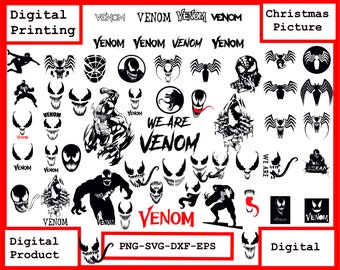 Venom SVG, Cut File Cricut, Svg Bundle, Venom Printable Vector Designs ...