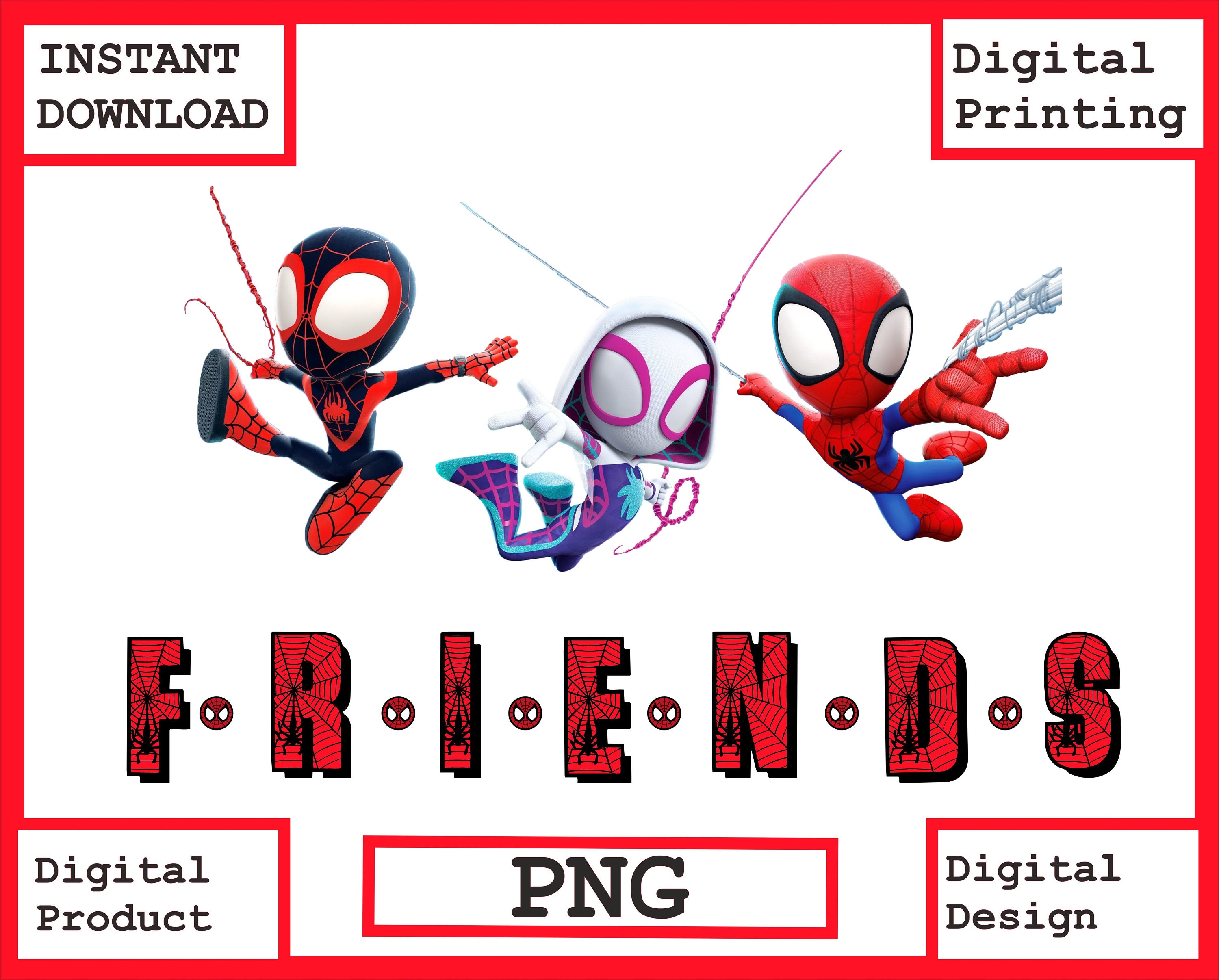 Spidey Friends Png 4 , Spidey Friends Png, Digital Download, PNG ...