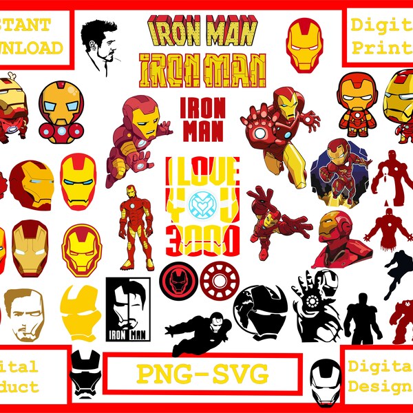 Iron Man Svg - Etsy