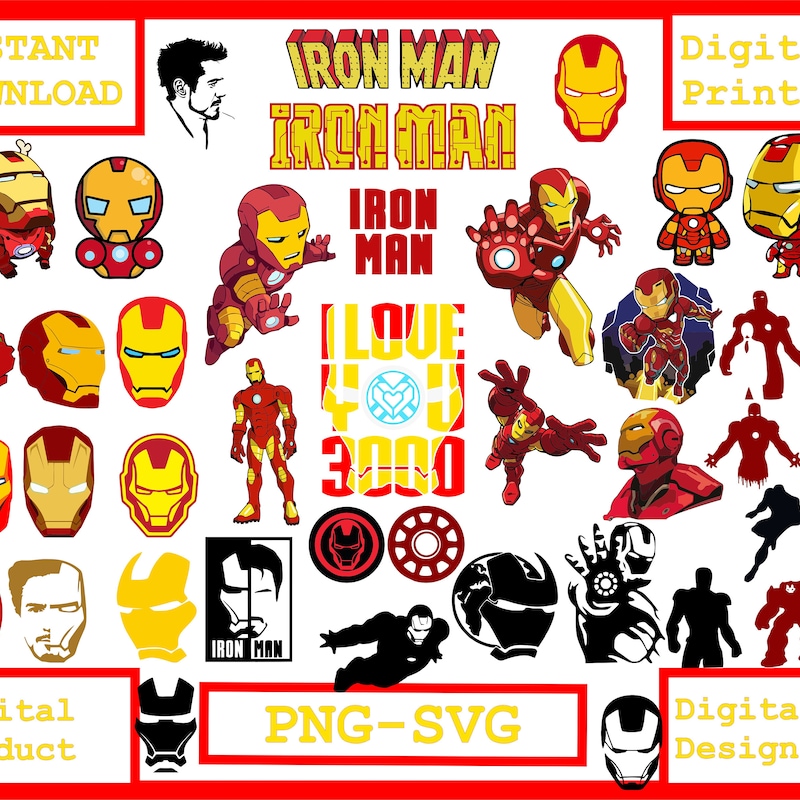 Iron Man Svg - Etsy