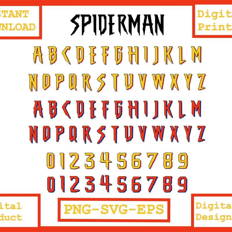 Spiderman Letters - Etsy