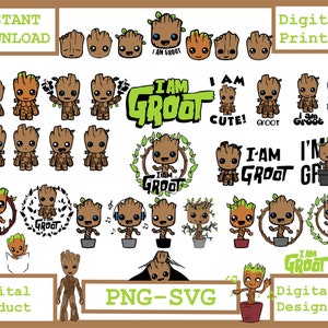 Baby Groot Png Svg Bundle PNG-SVG - Etsy