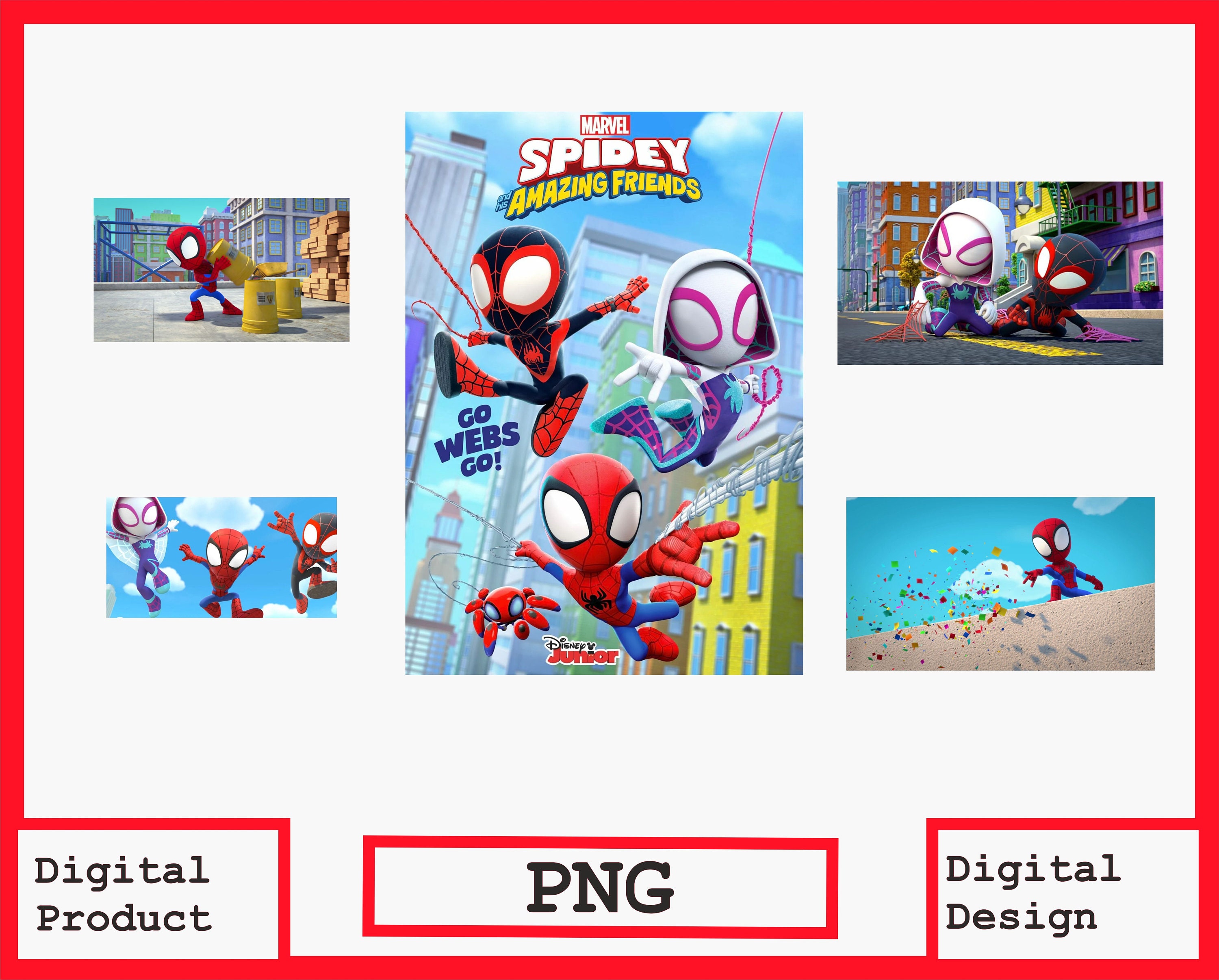 Spidey Png Clipart, Spidey y sus increíbles amigos PNG Bundle, superhéroe PNG, descarga ...