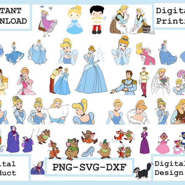 Cinderella Svg - Etsy