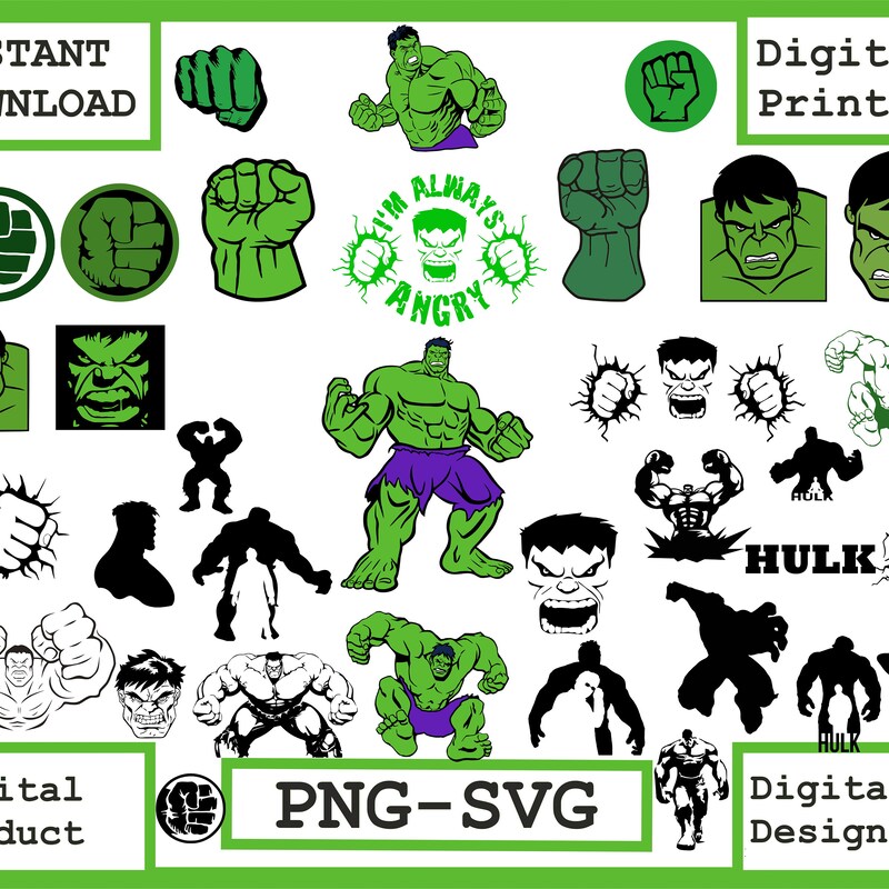 Hulk Svg - Etsy