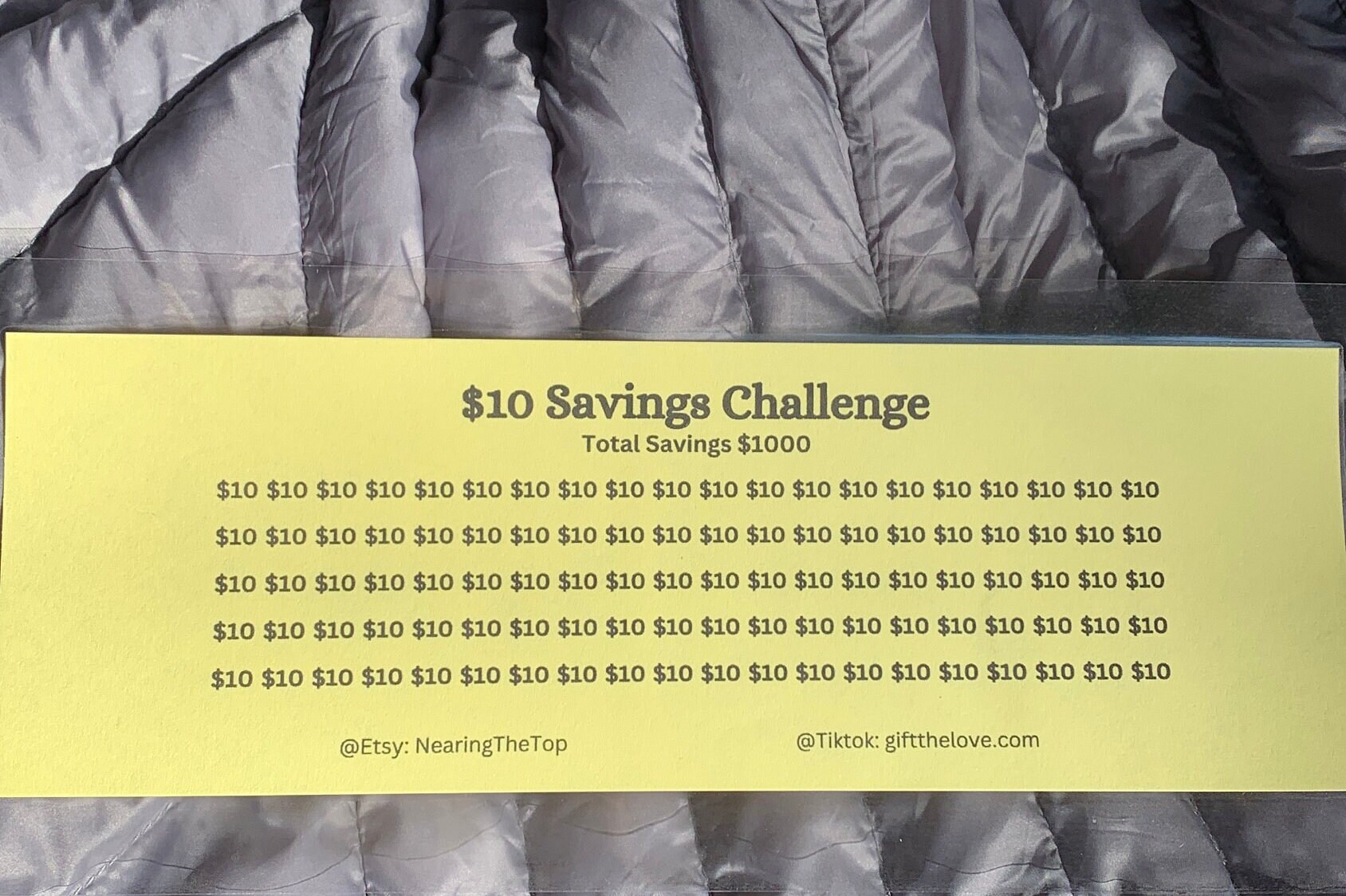 Money Saving Challenge Cards Laminated - Etsy