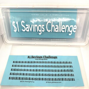 Money Savings Challenge Kit With Boxes and Laminated Savings Cards ...