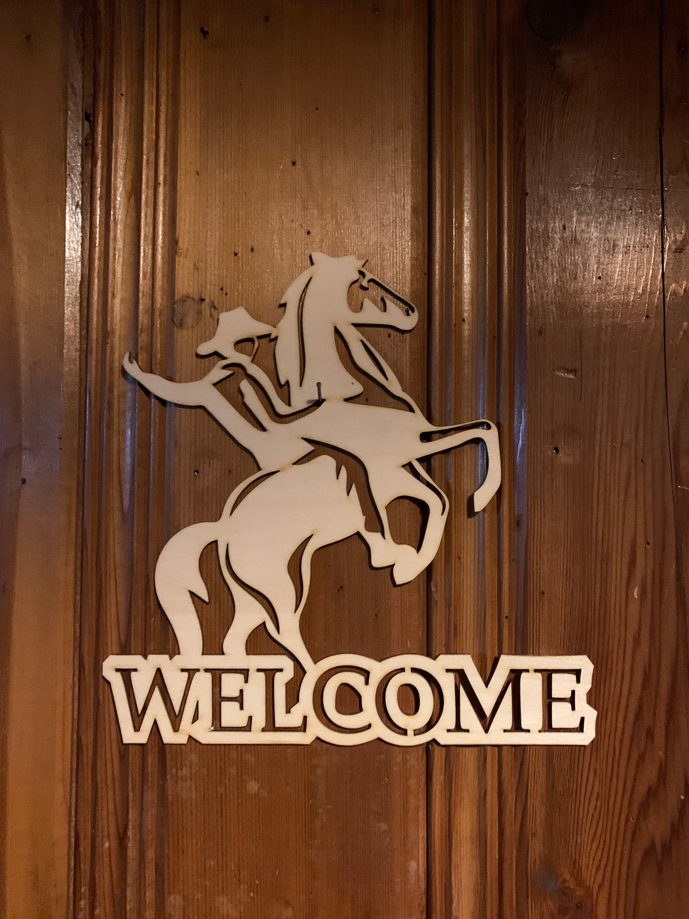 Western Signs - Cowboy or Welcome - Etsy